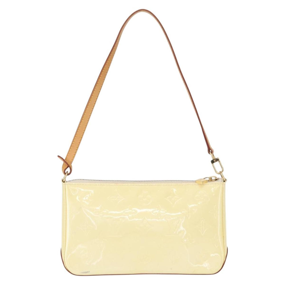 LOUIS VUITTON Vernis Mallory Square Accessory Pouch Perle M91333 LV Au